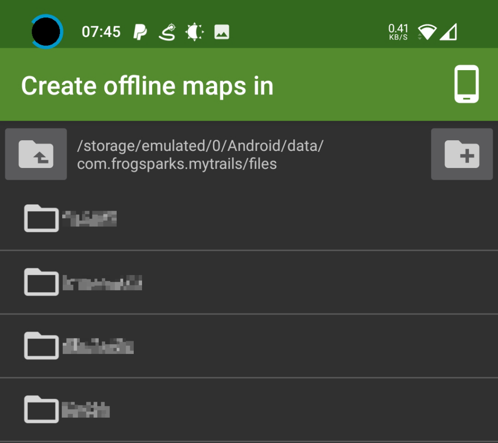 Offline maps and GPX save location with Android 11 and later - MyTrails